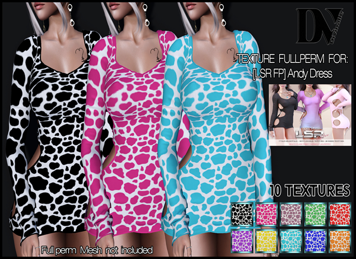 Second Life Marketplace - DV- [LSR FP] Andy Dress TEXTURES